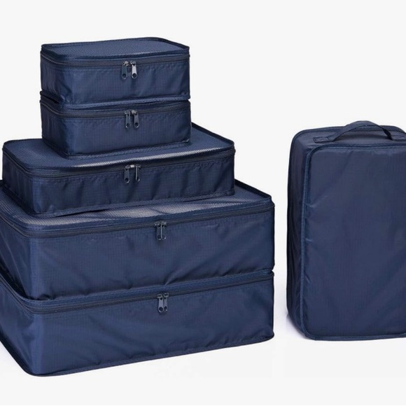 JJ Power | Other | Packing Cubes Luggage Organizers With Shoe Bag Navy ...